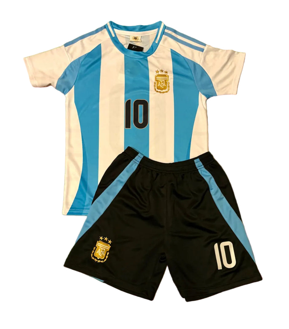 Lionel Messi Kids Soccer Jersey Kits - Toddler & Youth 2 Piece Sets US ...