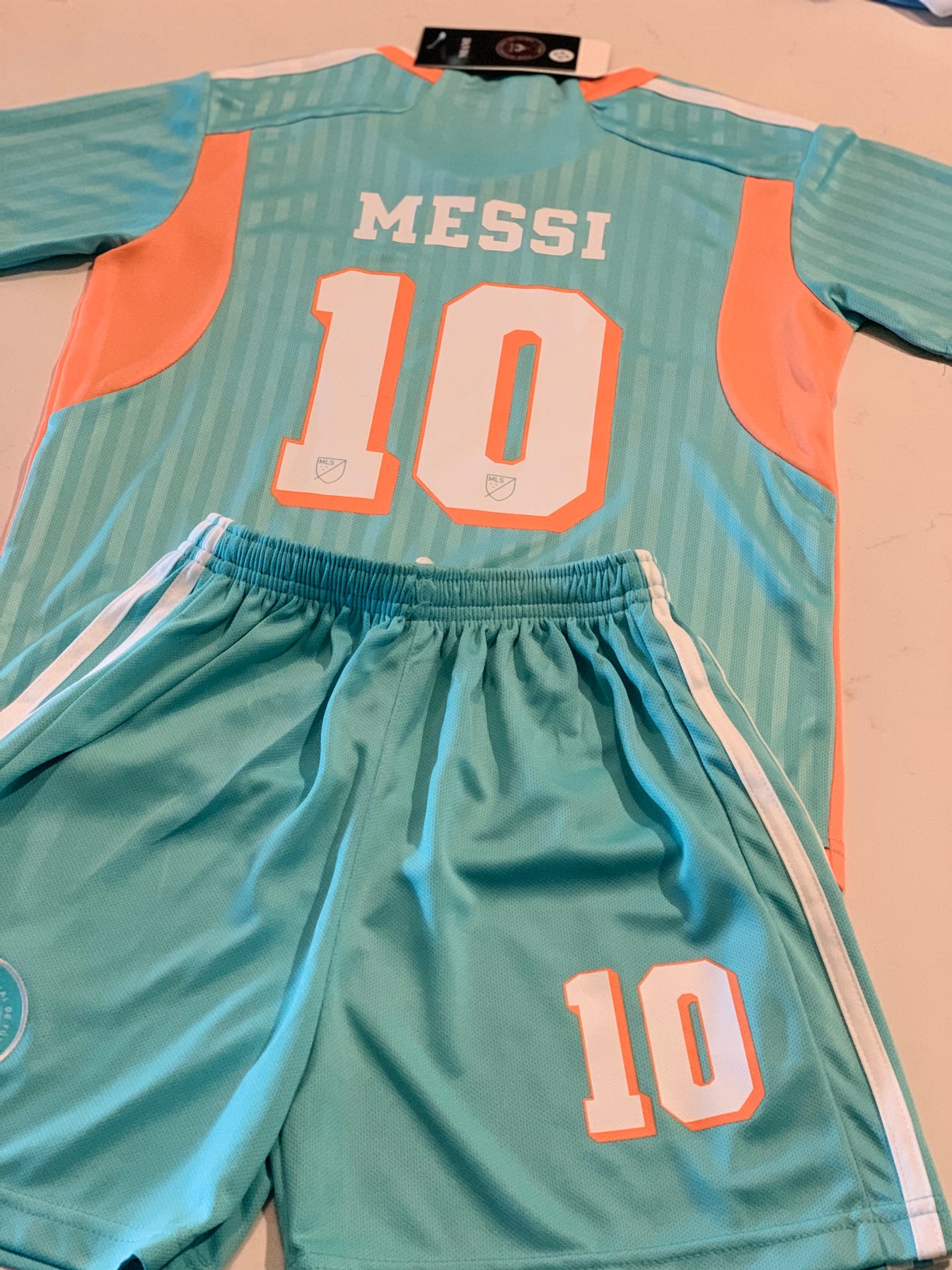 Lionel Messi Inter Miami Kids 3rd 2024/25 Soccer Jersey Kit ...